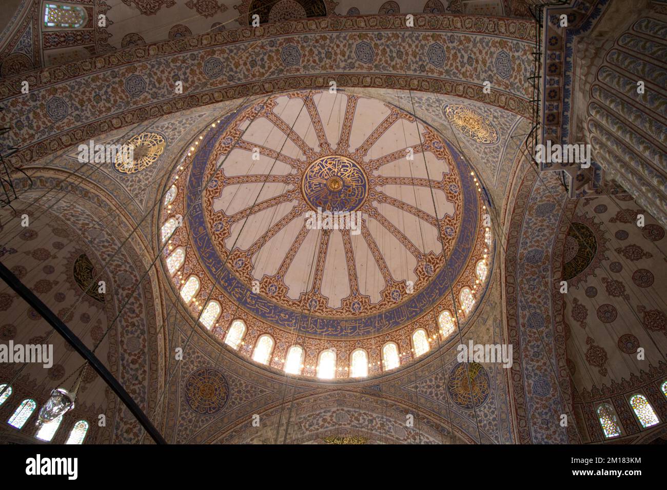 Inner view of dome in Ottoman architecture in, Istanbul, Turkey, Asia ...