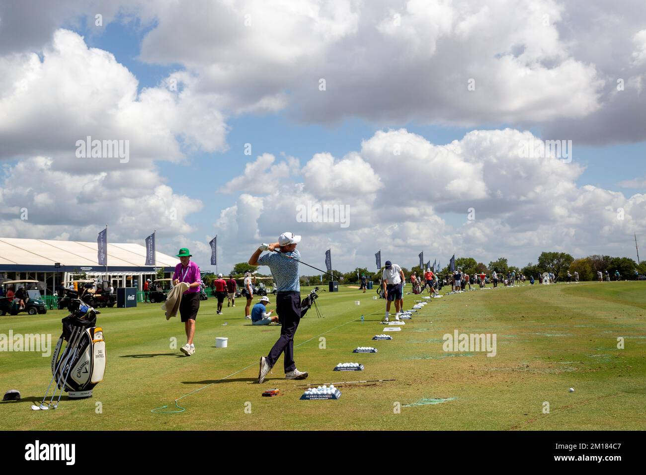 Dale Whitnell on the practice range ahead of the third round of the ...