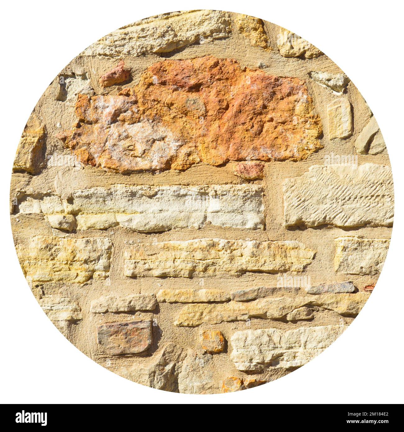 Sturdy yellow and beige cut stone wall, good for backgrounds, seamless ...