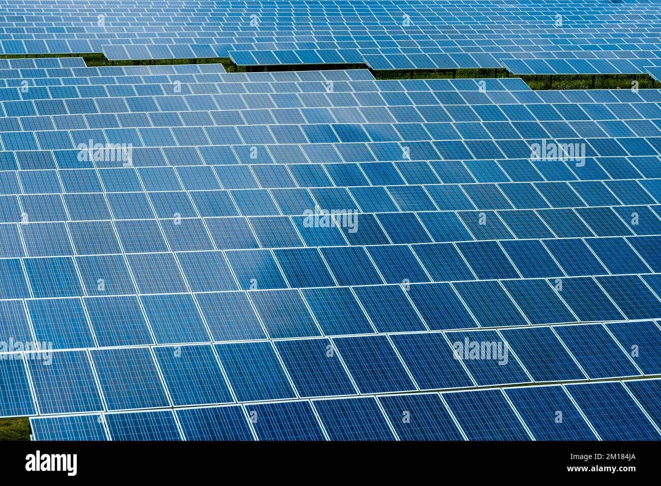 Many Photovoltaik solar panels are part of a big solar powerplant Stock ...