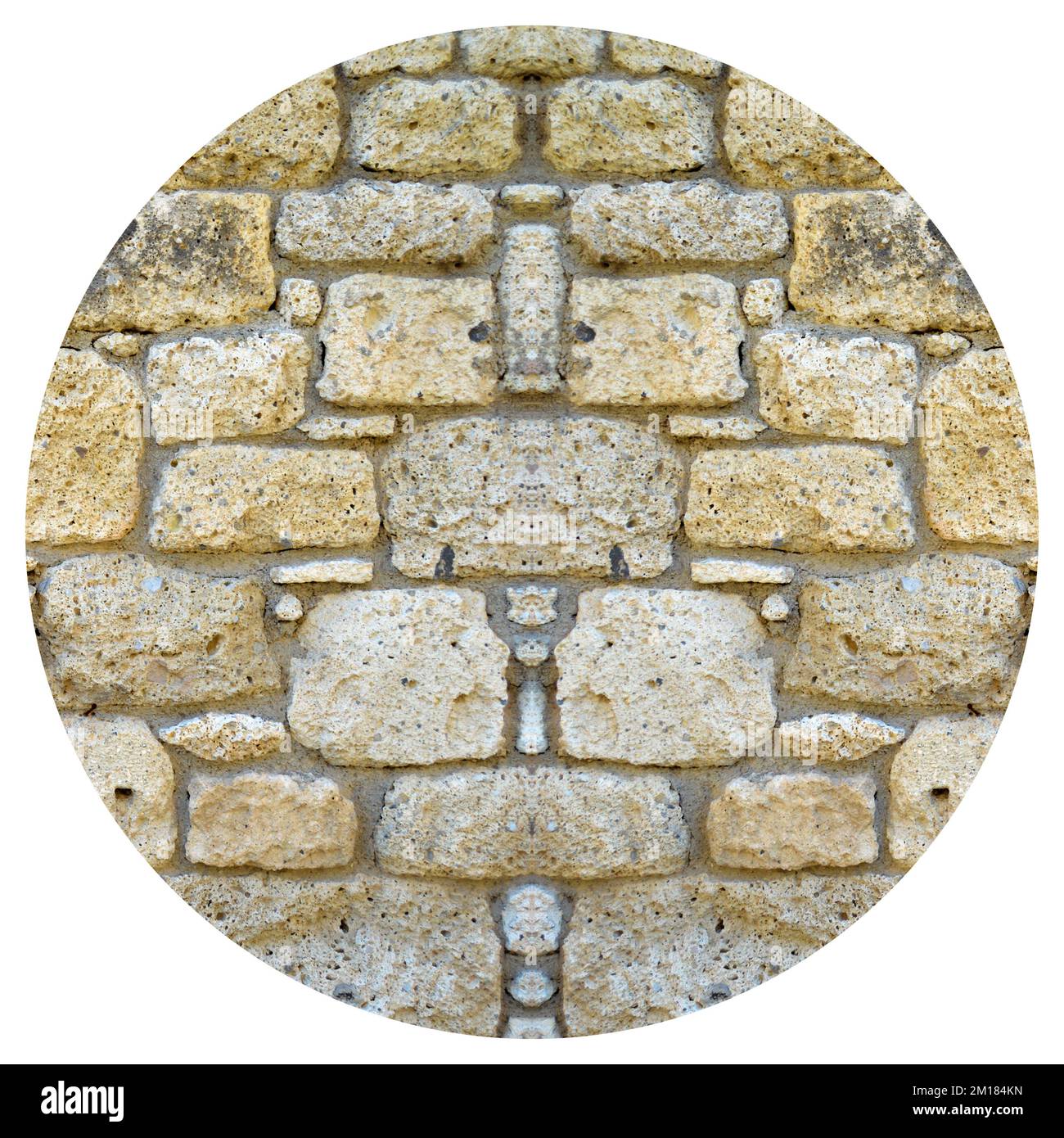 Sturdy yellow and beige cut stone wall, good for backgrounds, seamless ...