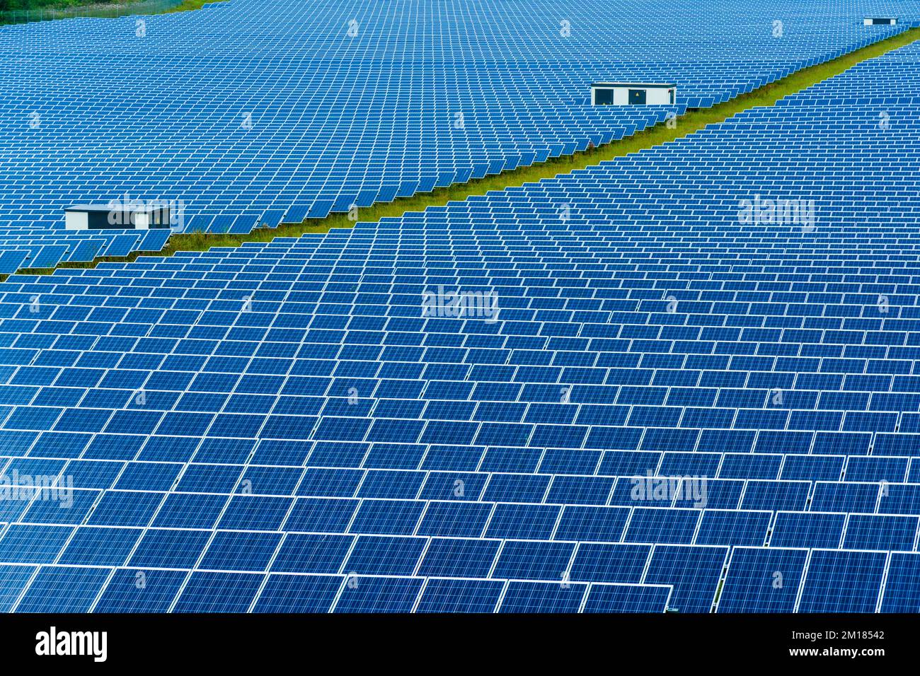 Many Photovoltaik solar panels are part of a big solar powerplant Stock ...