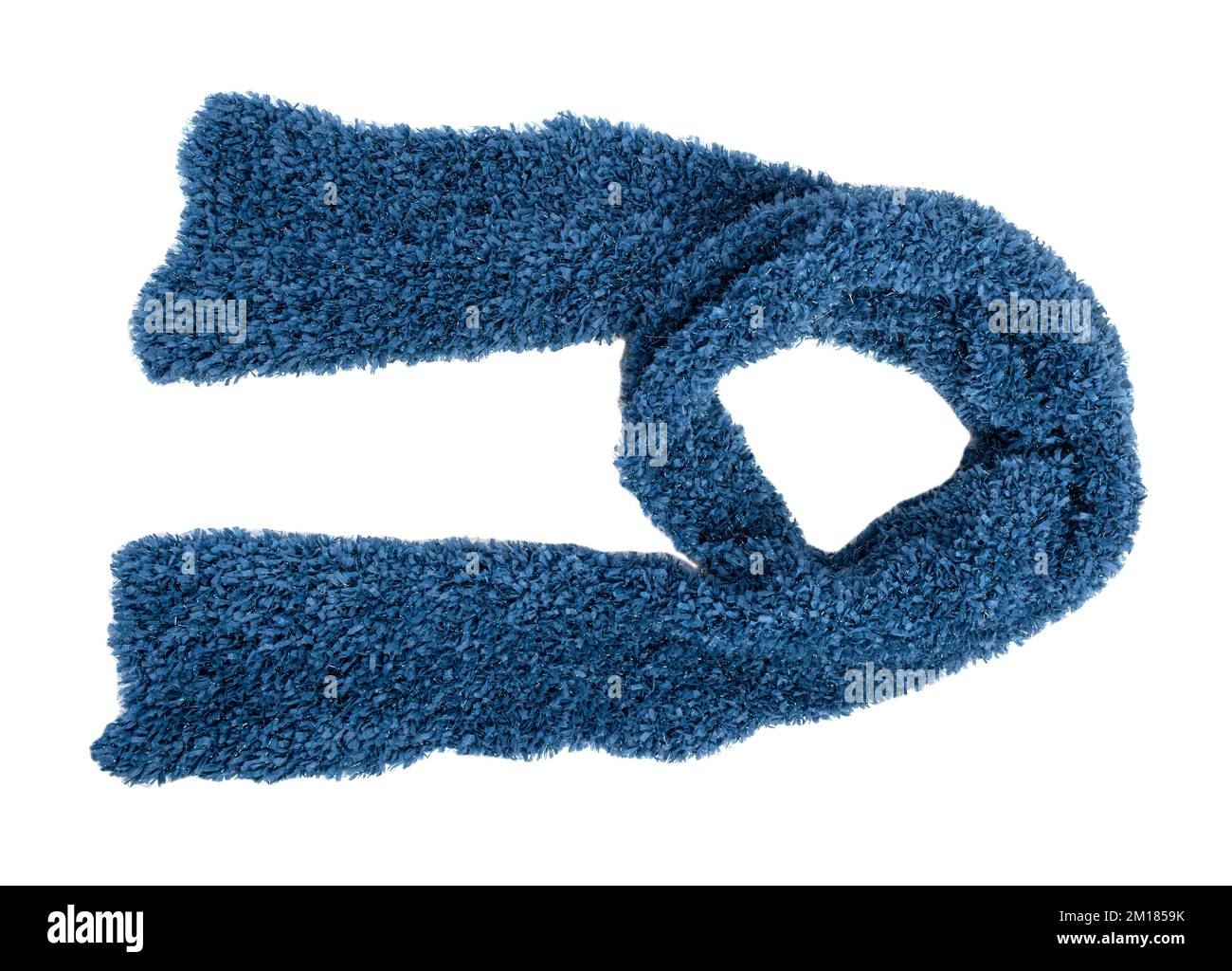 Fluffy scarf on a white background Stock Photo - Alamy