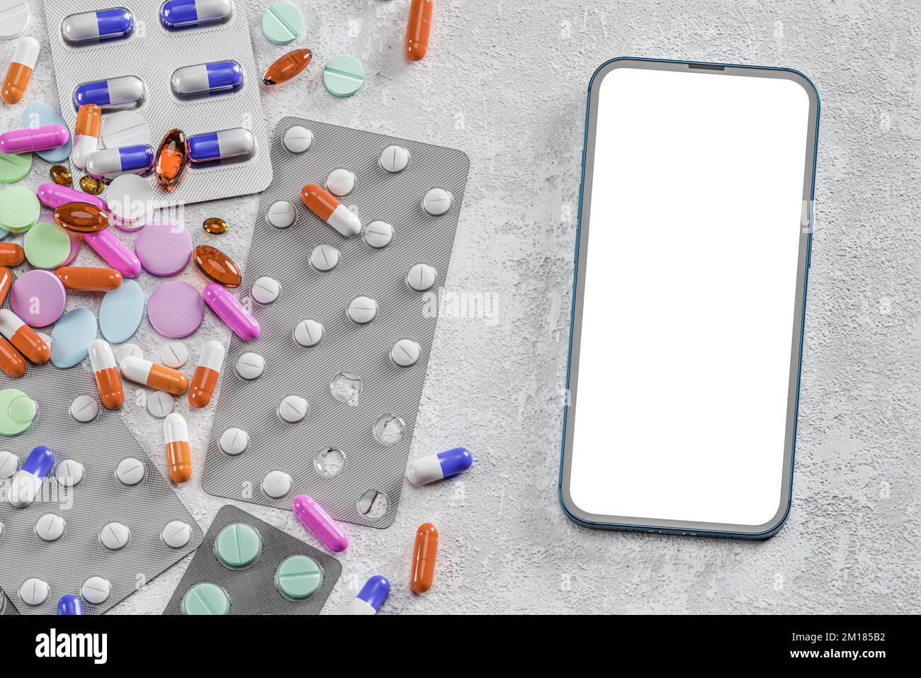 online doctor pharmacist consultation. cell phone mockup on background ...