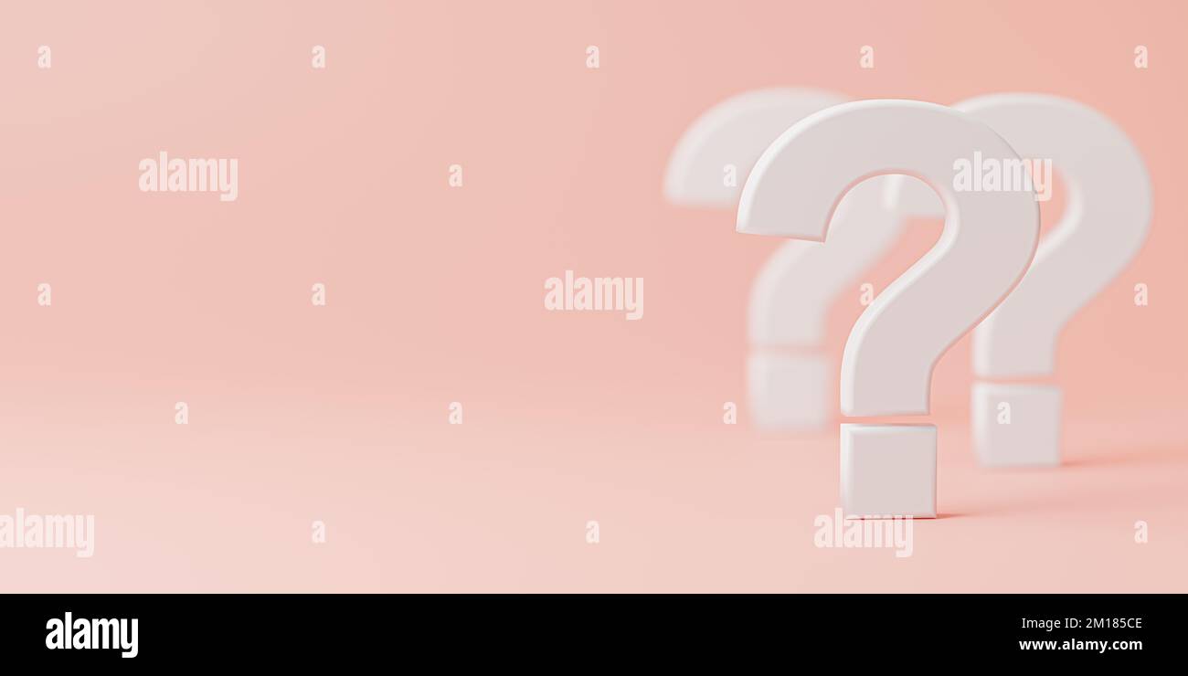 Question background. Three Question mark symbol on pink background ...