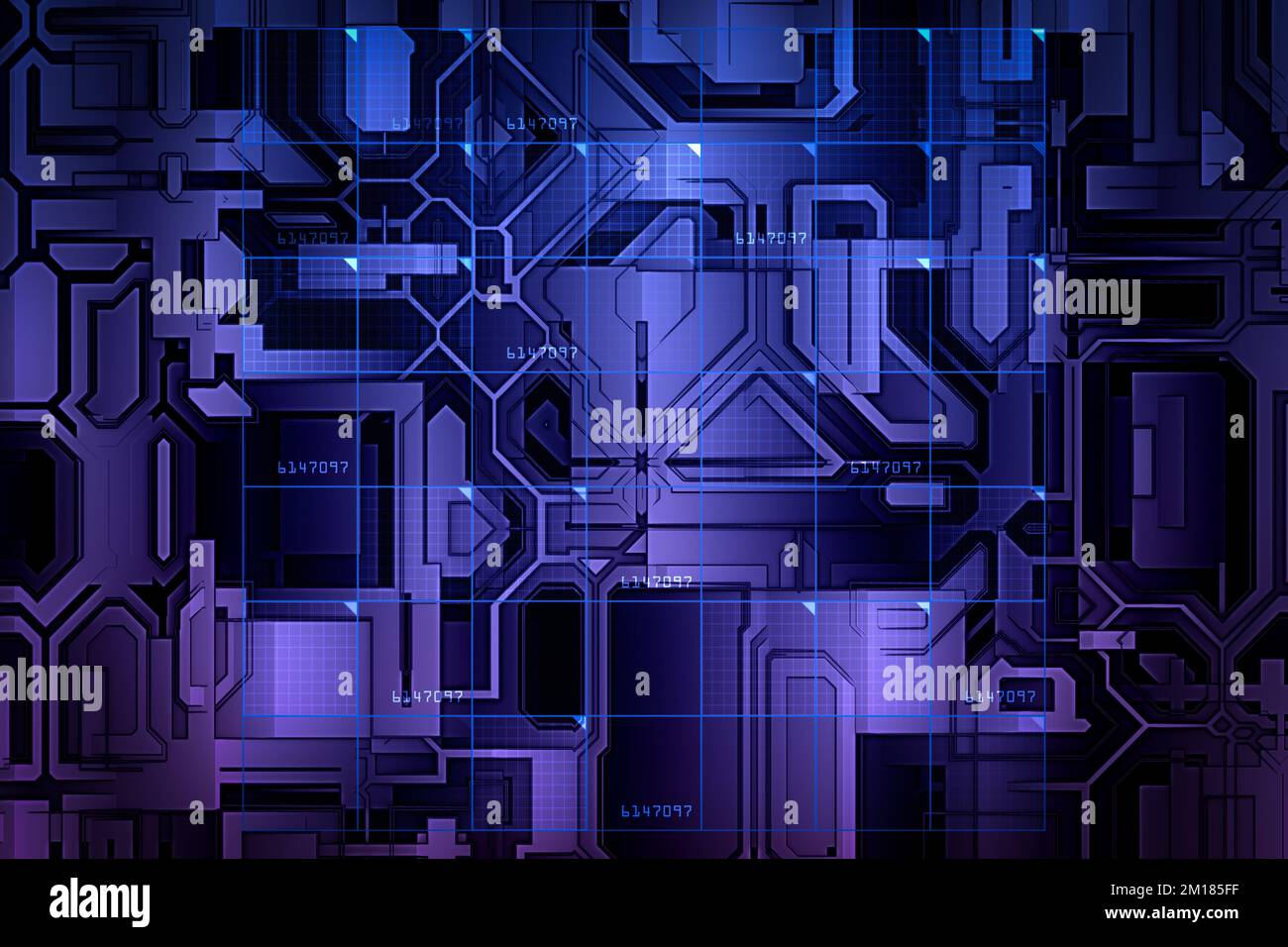 Abstract futuristic techno pattern design, big data visualization ...