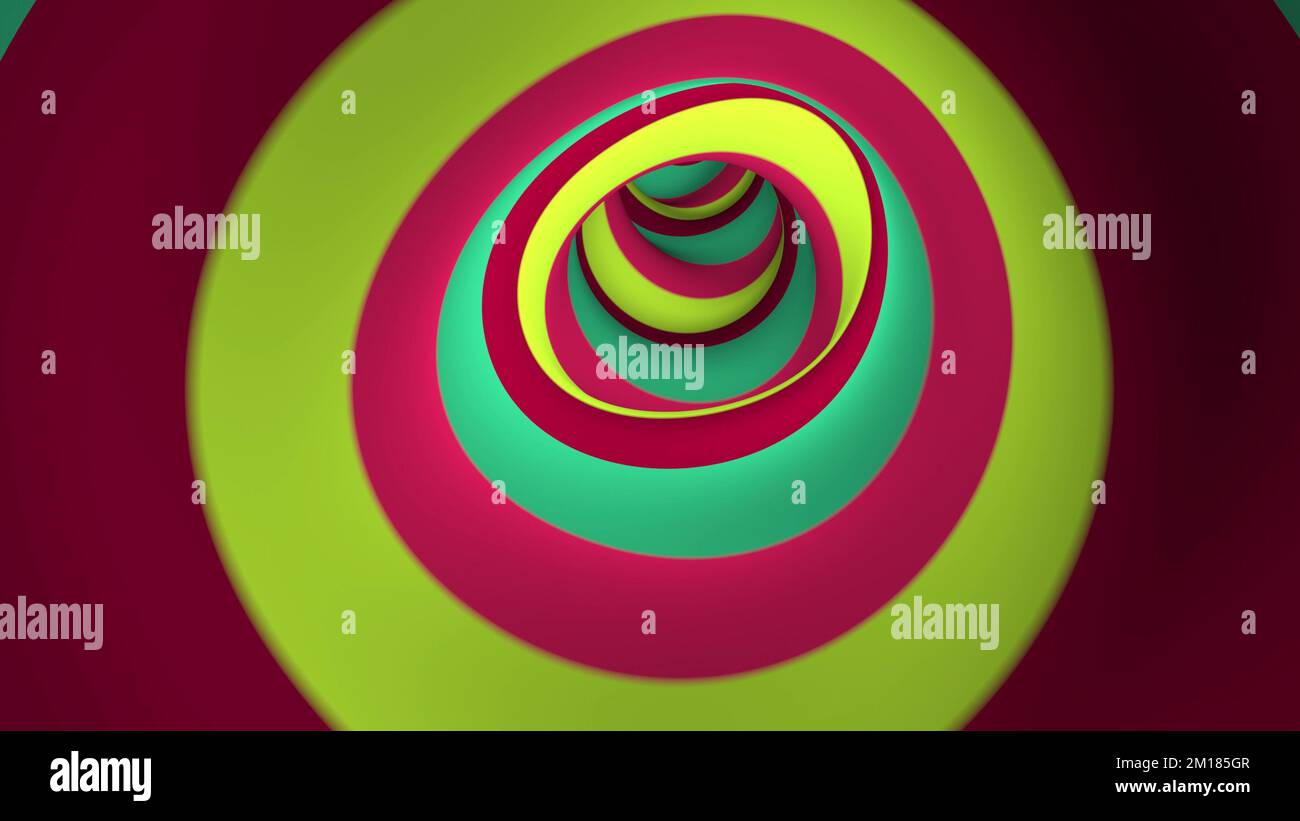 Trendy color tunnel intro 3d render Stock Photo - Alamy