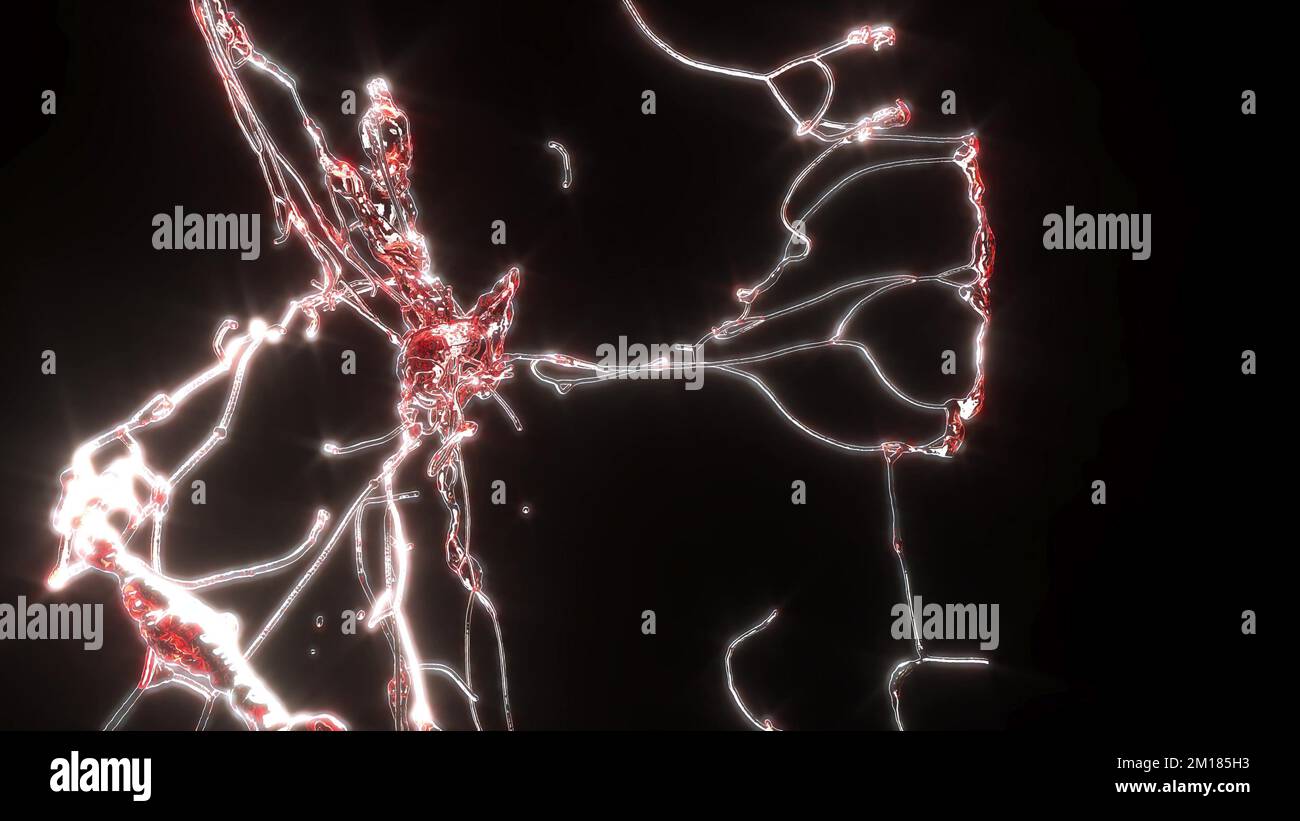 Glow red liquid splatter super 3d render Stock Photo - Alamy