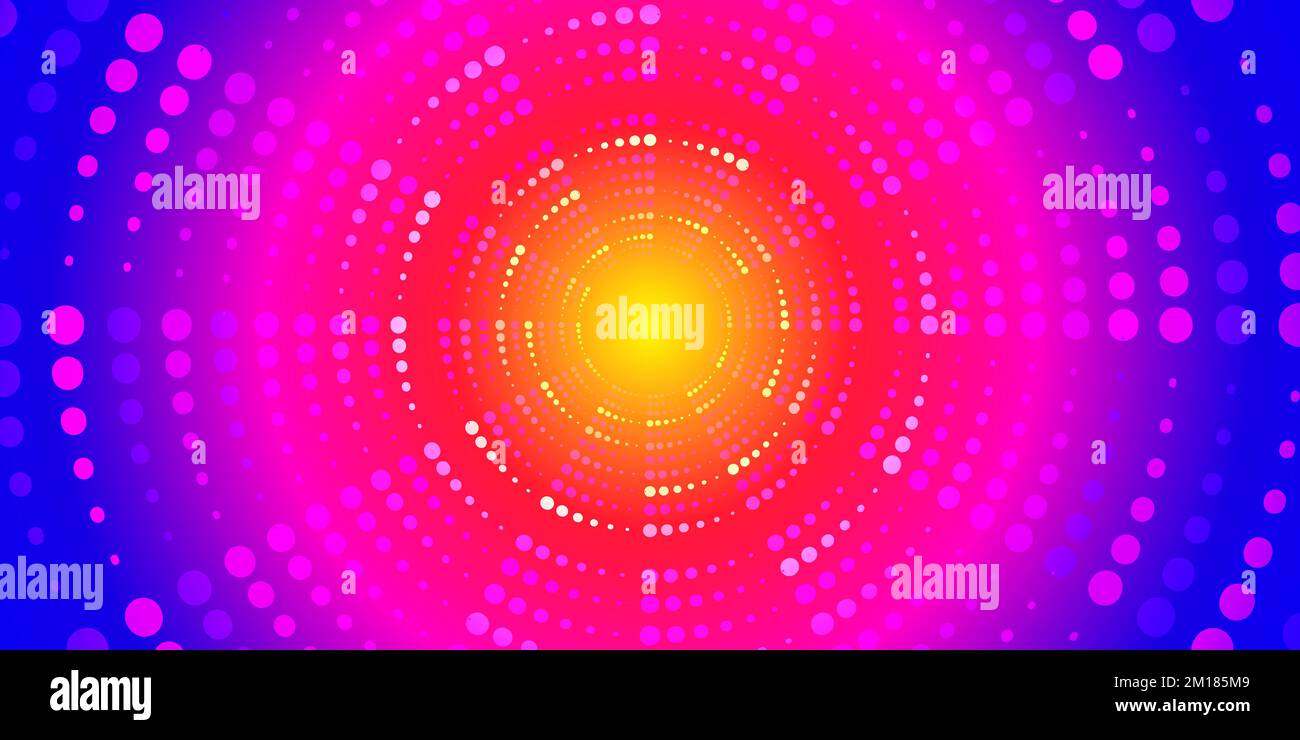 Digital poster with dots, radial party background Stock Vector Image ...