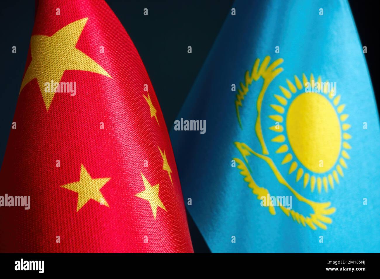 Near the flags of China and Kazakhstan Stock Photo - Alamy