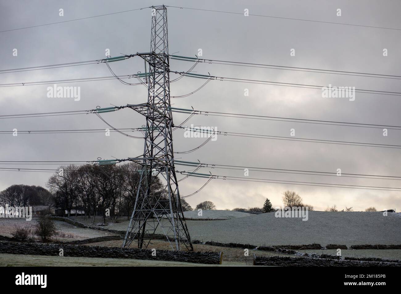 Electricity pylons covered in snow hi-res stock photography and images ...