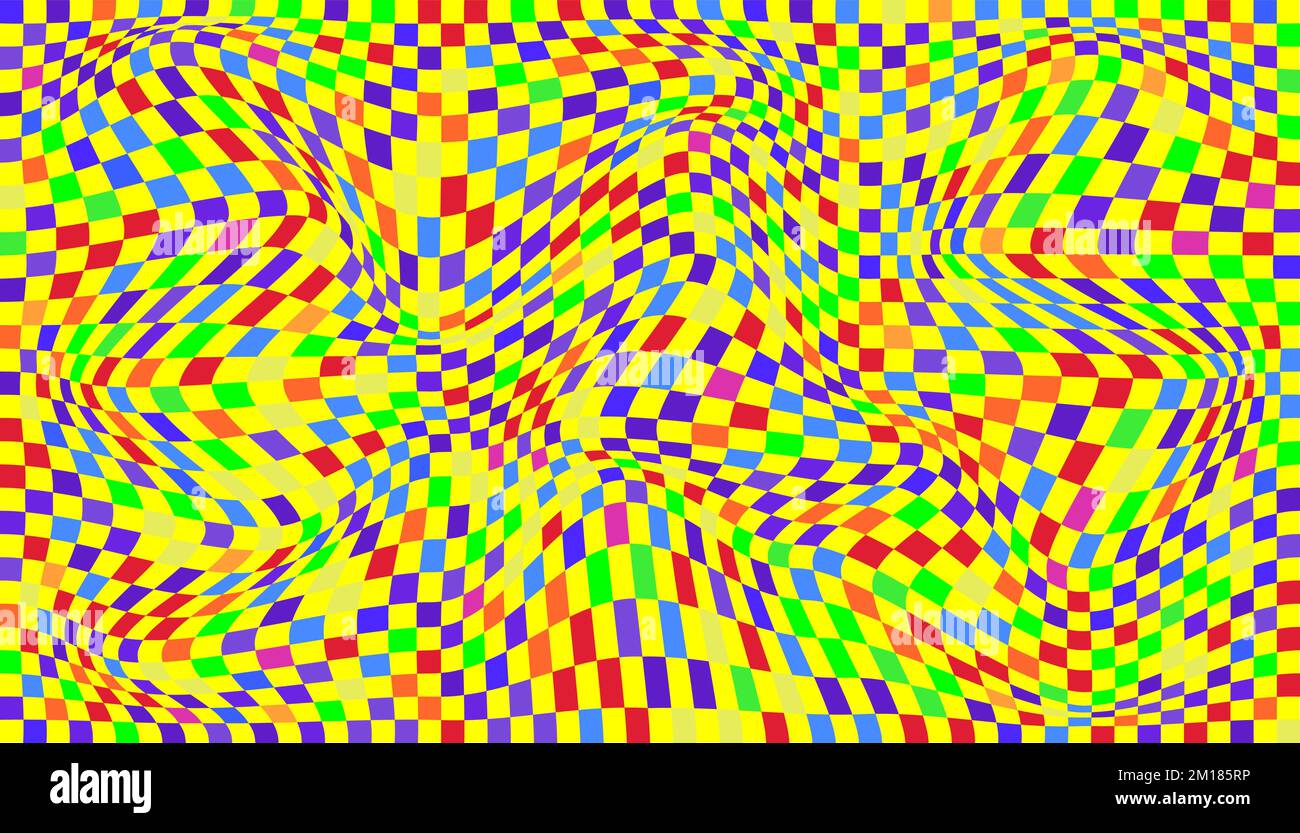 Checkered background with distorted squares Stock Vector Image & Art ...