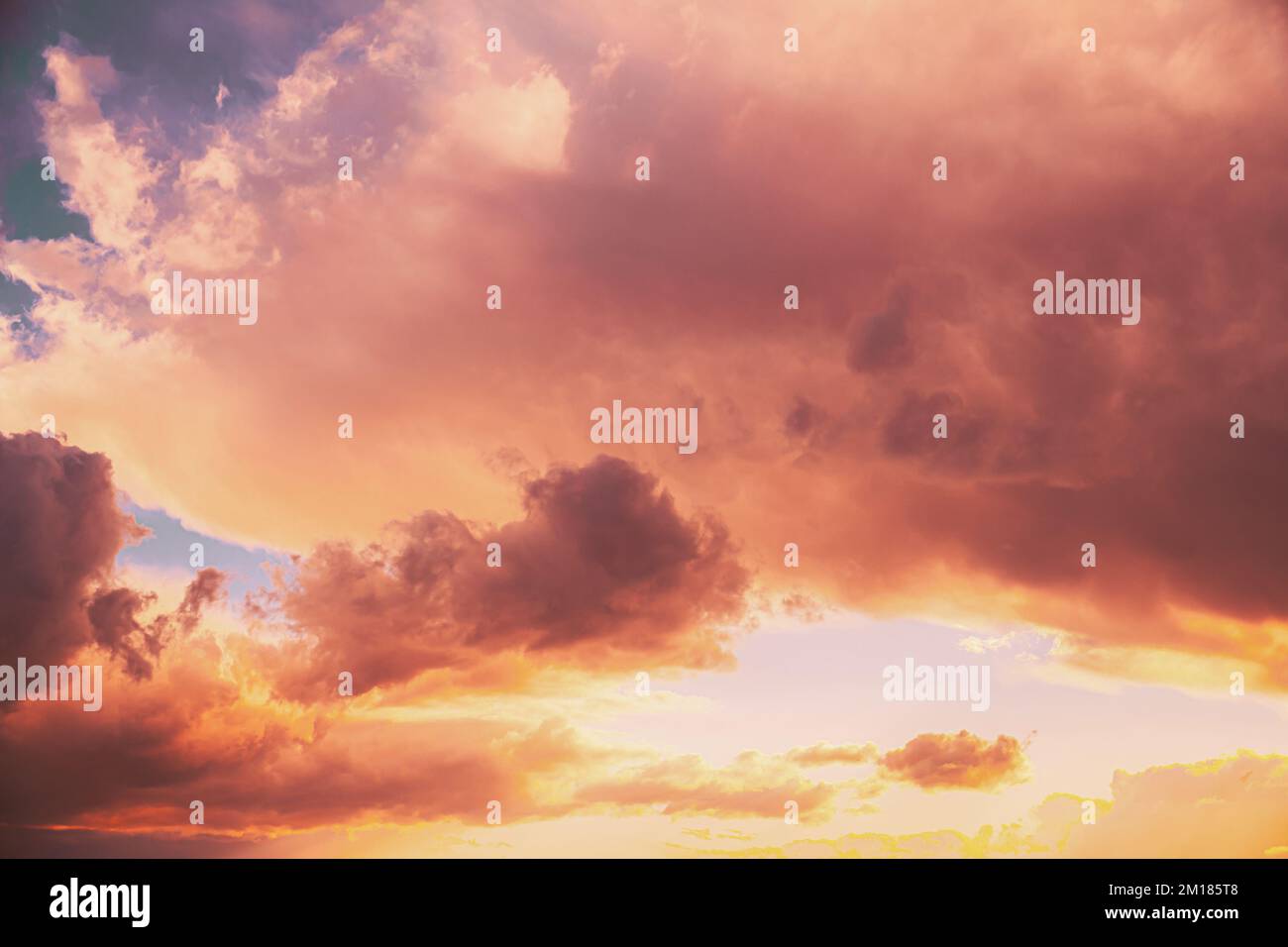 Amazing natural bright dramatic sky in different colours during sunset sunrise time. Colorful ...