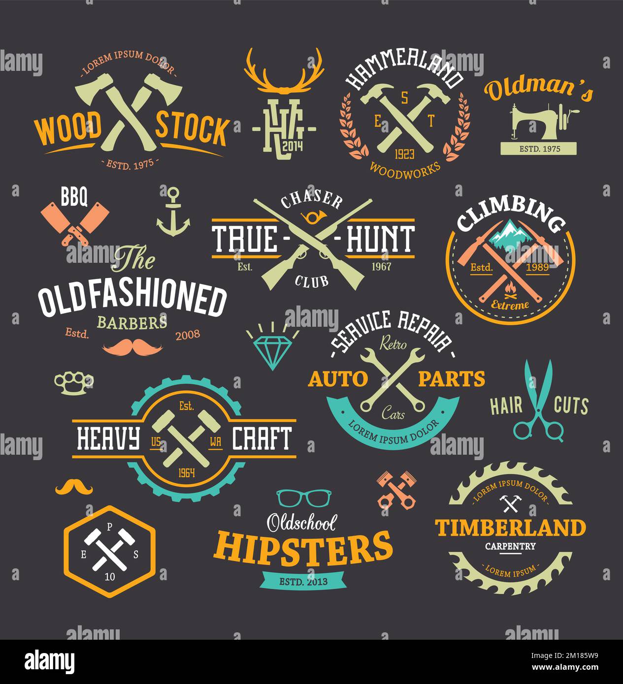 Service template set vector vectors hi-res stock photography and images ...