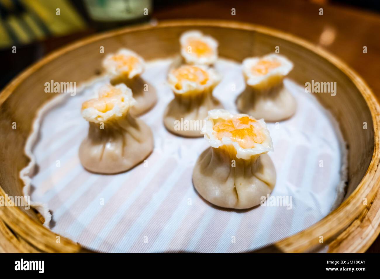 Dim Sum in bamboo steamer, Chinese dumpling cuisine, popular in Taiwan ...