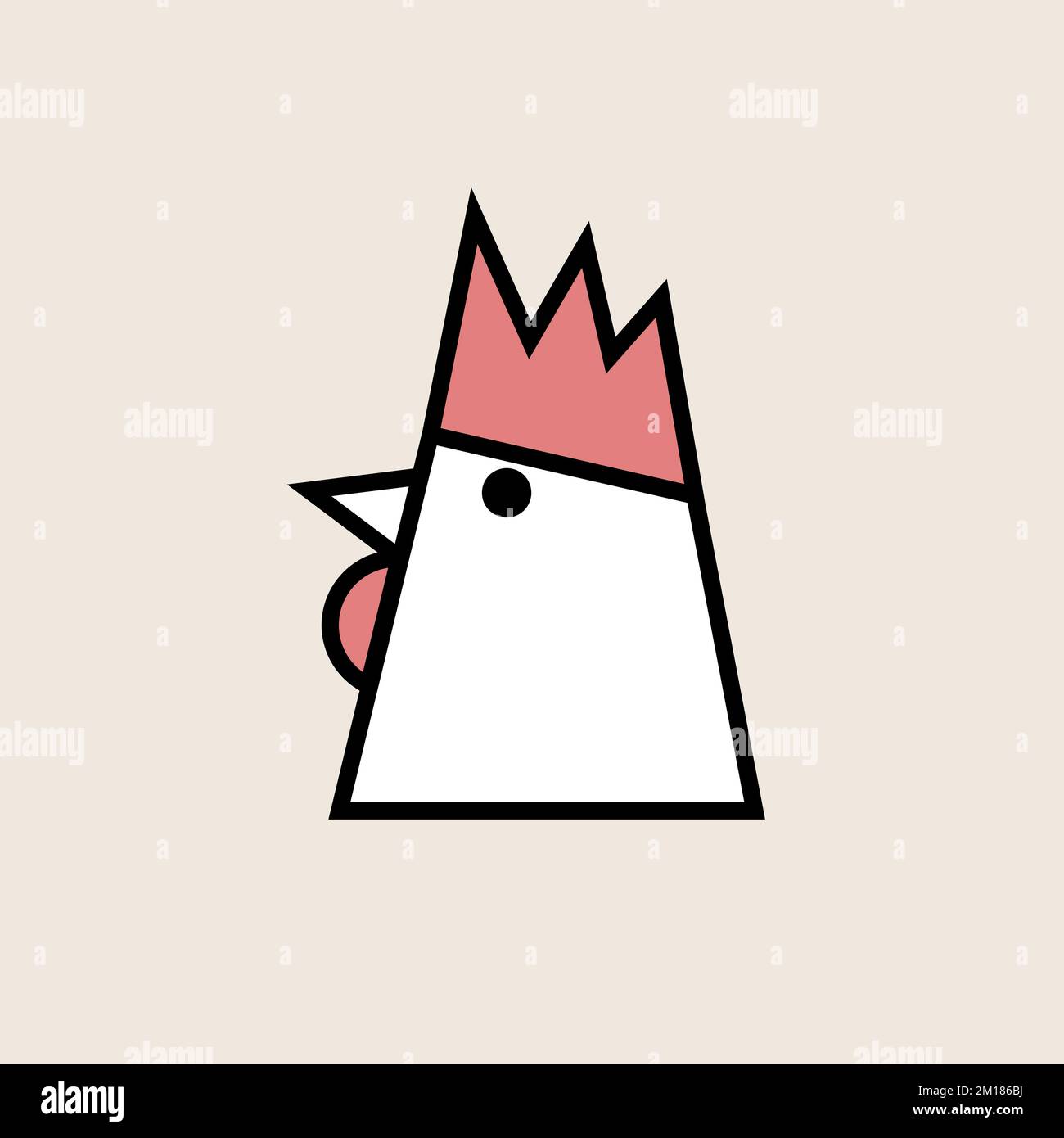 Chicken head minimal logo for poultry farm Stock Vector Image & Art - Alamy