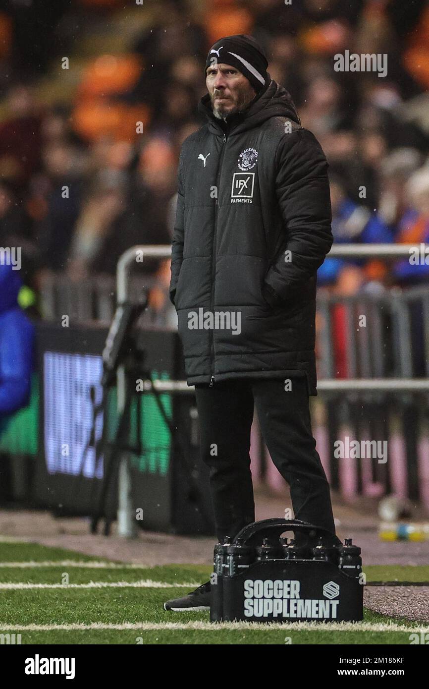 Michael Appleton manager of Blackpool during the Sky Bet Championship ...