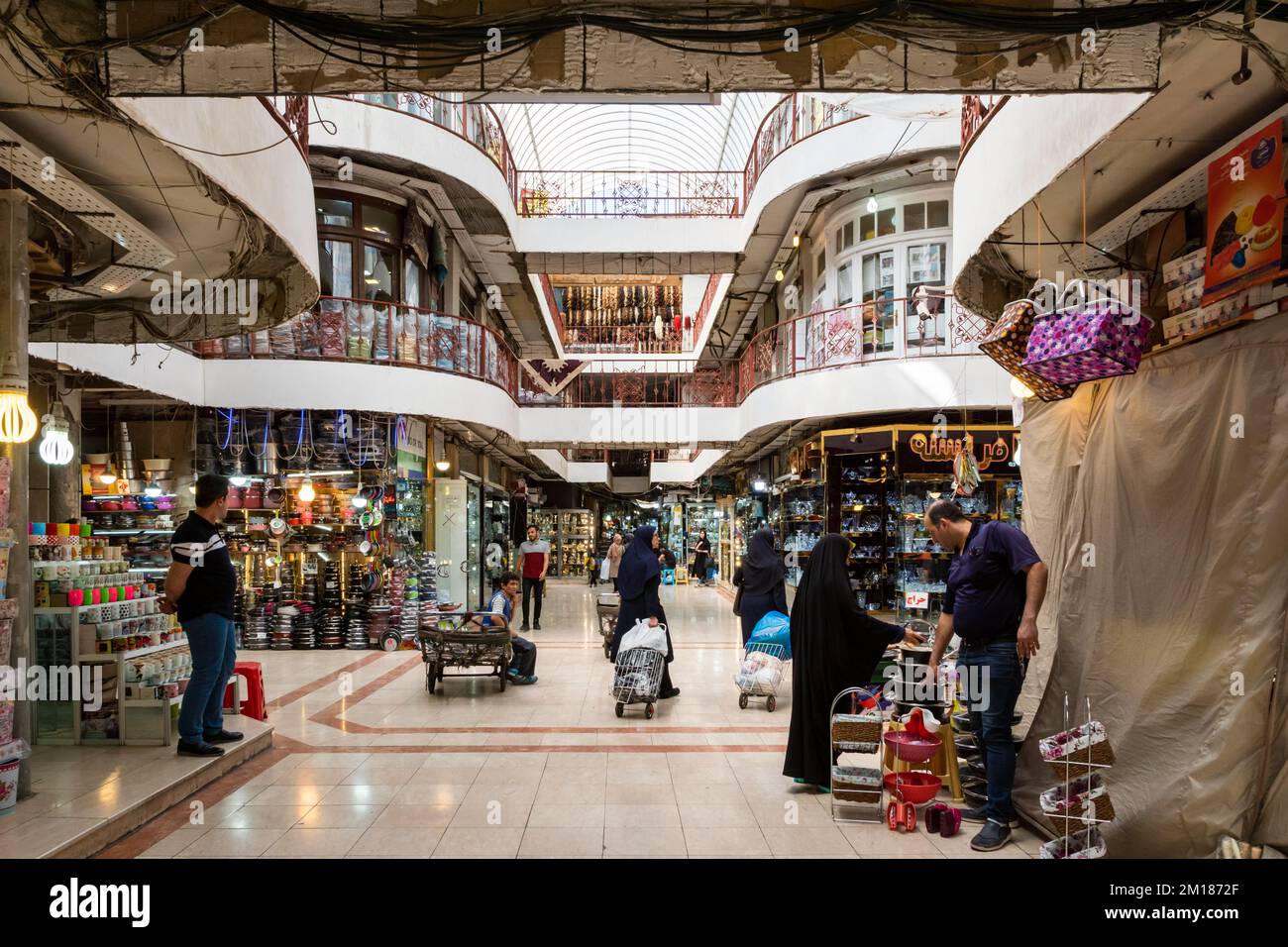 Tehran, Iran - June, 2018: Grand Bazaar in Tehran city, Iran. The Grand ...
