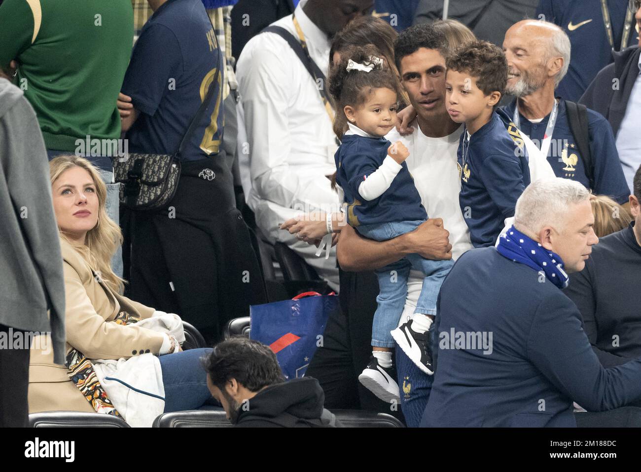 Doha, Qatar. 11th Dec, 2022. Raphael Varane and his children during the ...