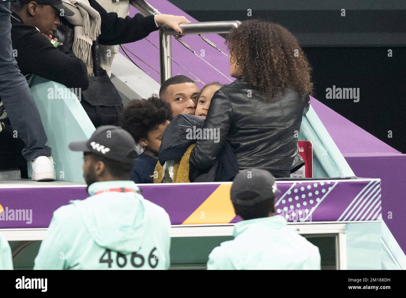 Doha, Qatar. 11th Dec, 2022. Kylian Mbappe and family during the FIFA ...