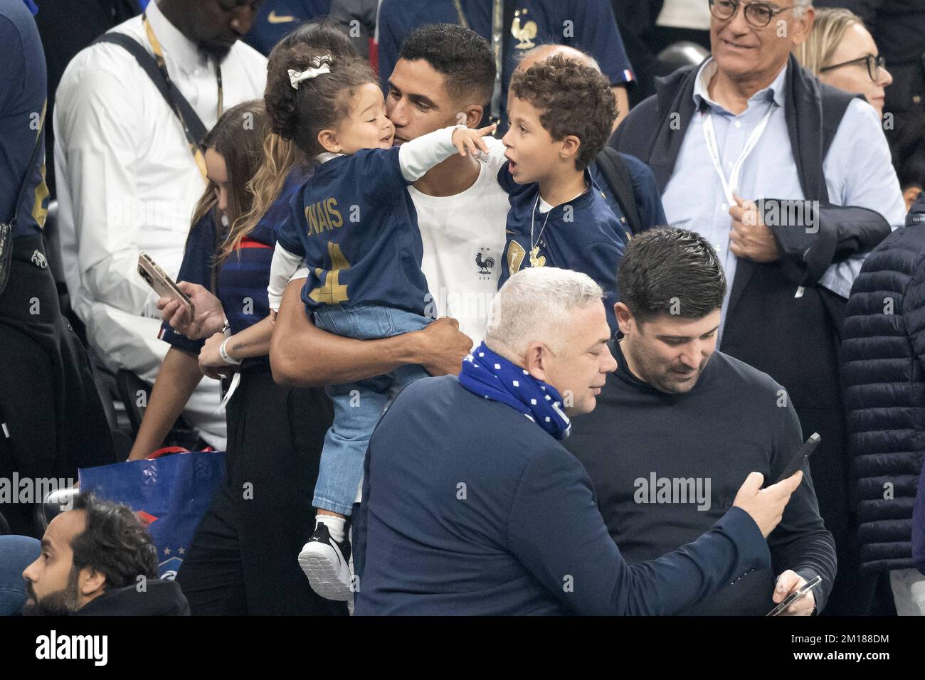 Doha, Qatar. 11th Dec, 2022. Raphael Varane and his children during the ...