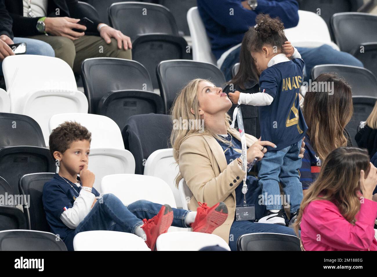 Doha, Qatar. 11th Dec, 2022. Camille TYTGAT wife of Raphael VARANE with ...