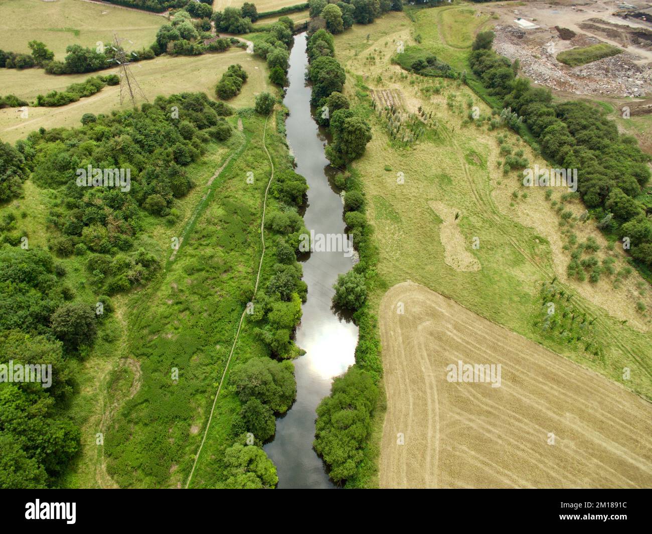 An aerial view of River Avon near Bristol , UK Stock Photo - Alamy