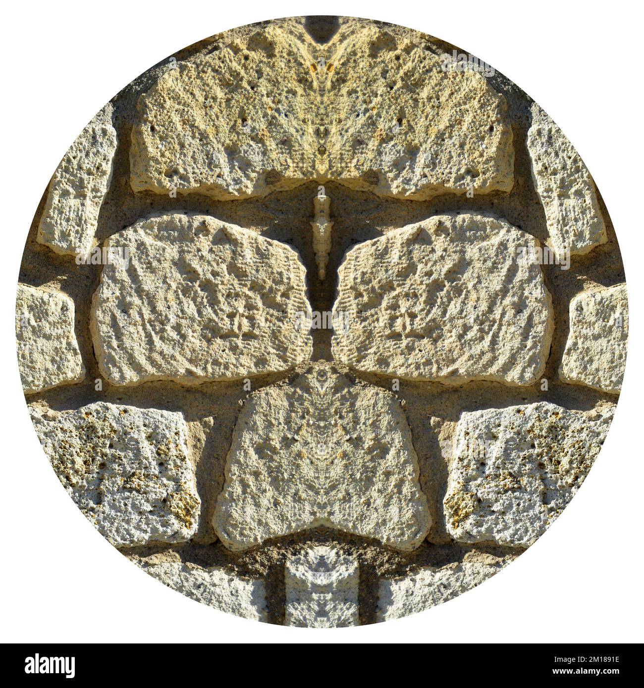 Sturdy yellow and beige cut stone wall, good for backgrounds, seamless ...