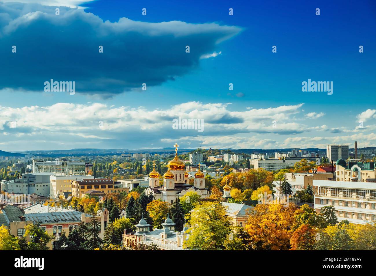 View of the central part of Pyatigorsk, Stavropol Territory. Spassky ...