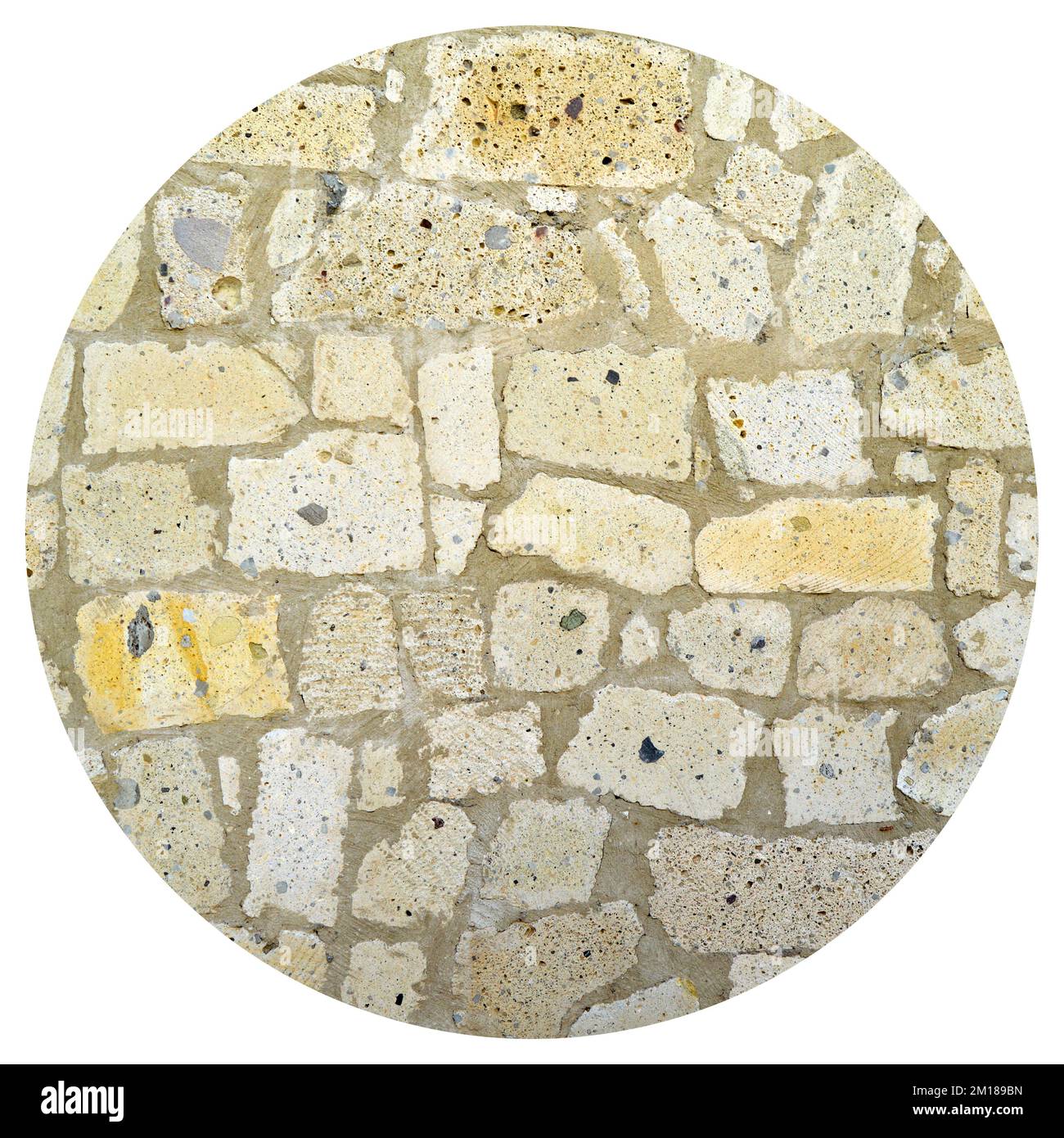 Sturdy yellow and beige cut stone wall, good for backgrounds, seamless ...