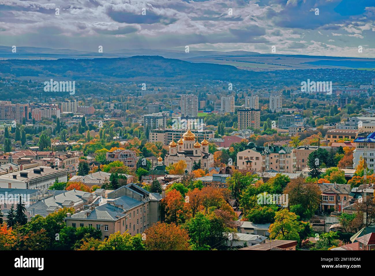 View of the central part of Pyatigorsk, Stavropol Territory. Spassky ...