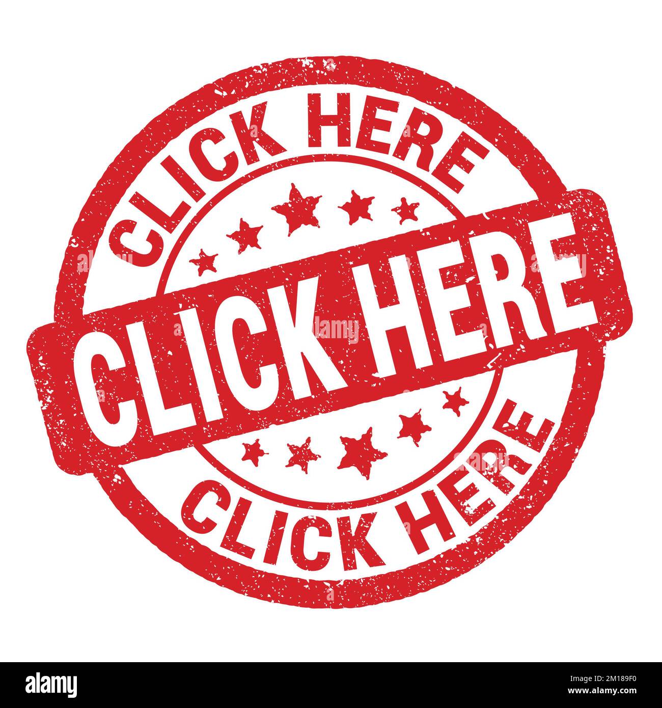 CLICK HERE text written on red grungy stamp sign Stock Photo - Alamy