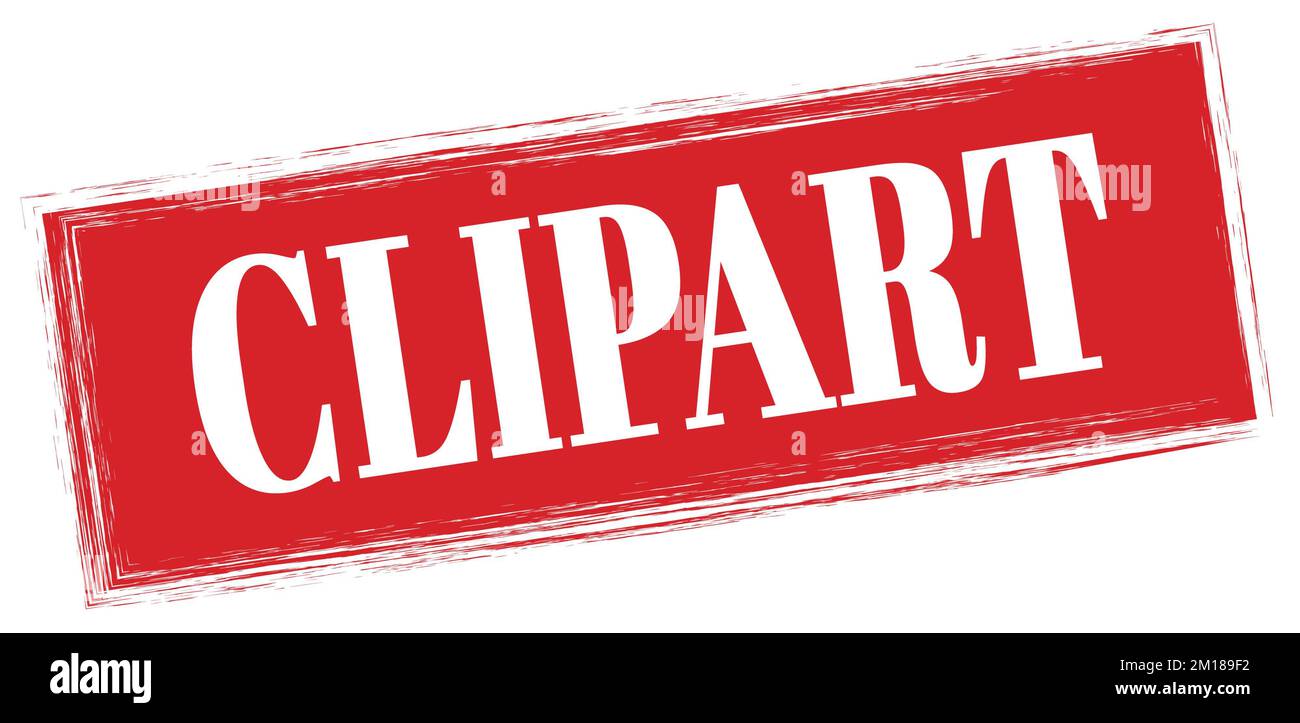 CLIPART text written on red rectangle stamp sign Stock Photo - Alamy
