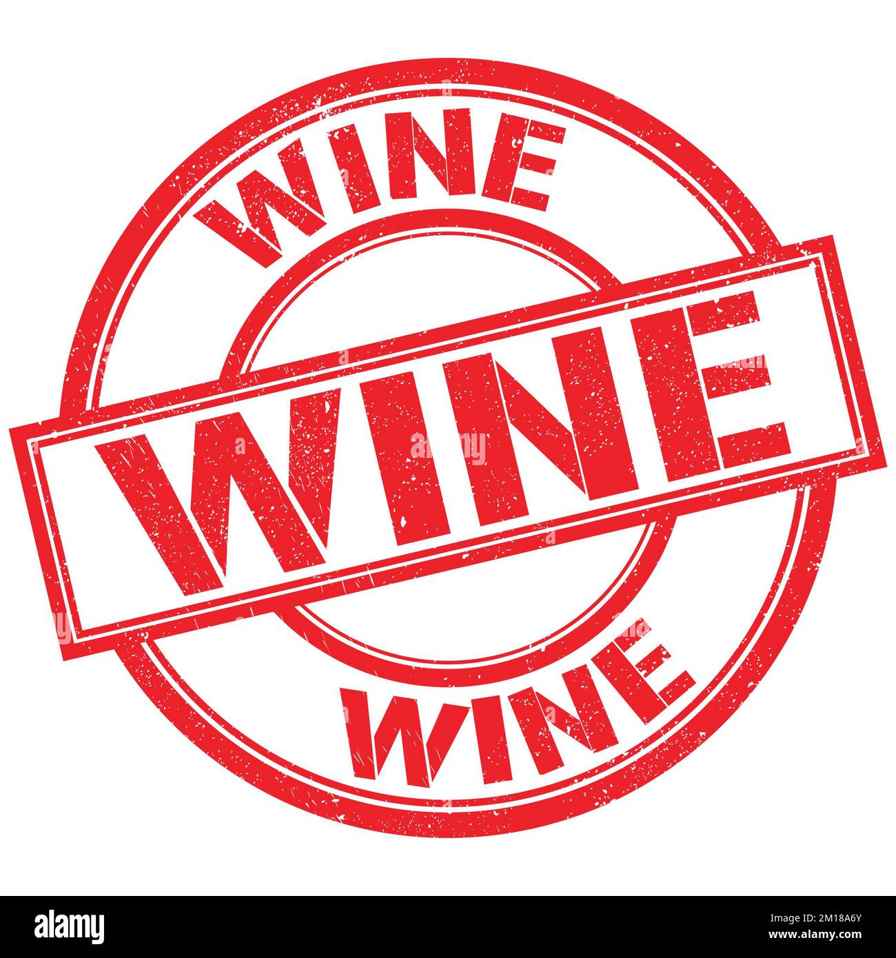 WINE text written on red round stamp sign Stock Photo - Alamy