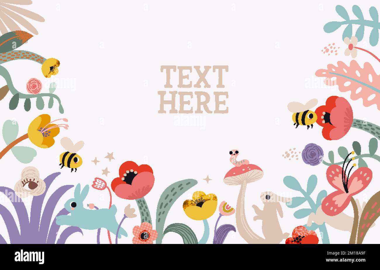 Floral spring horizontal banner Stock Vector Image & Art - Alamy