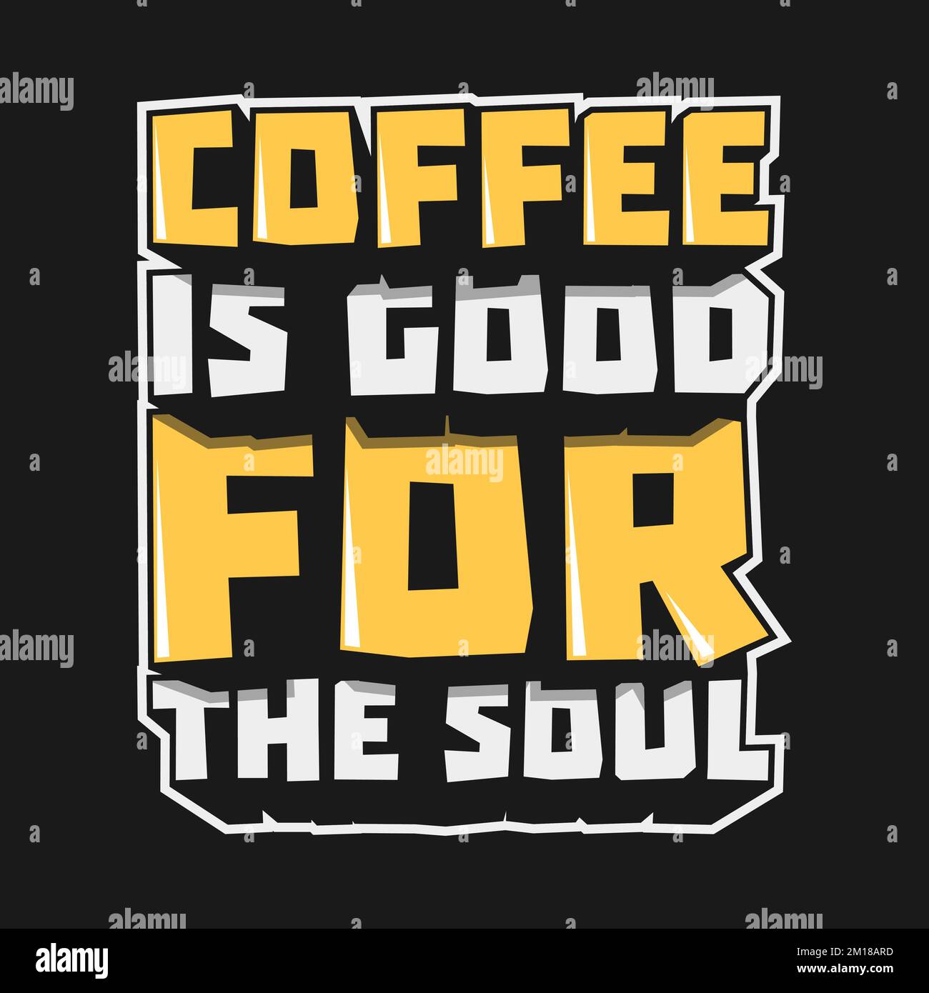 Typography coffee t shirt hi-res stock photography and images - Alamy
