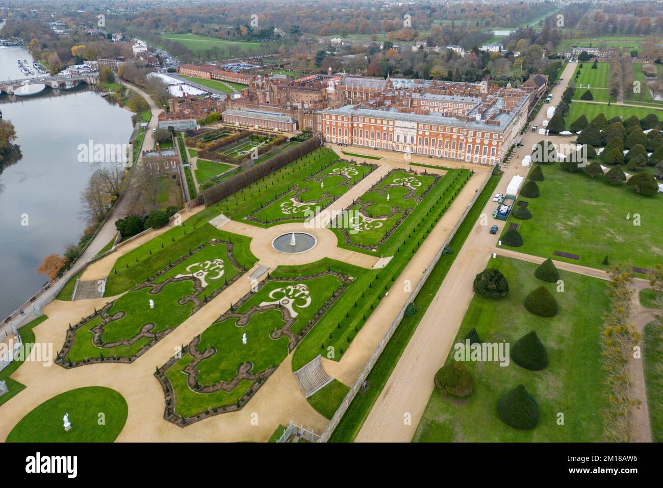 Hampton court aerial view hi-res stock photography and images - Alamy