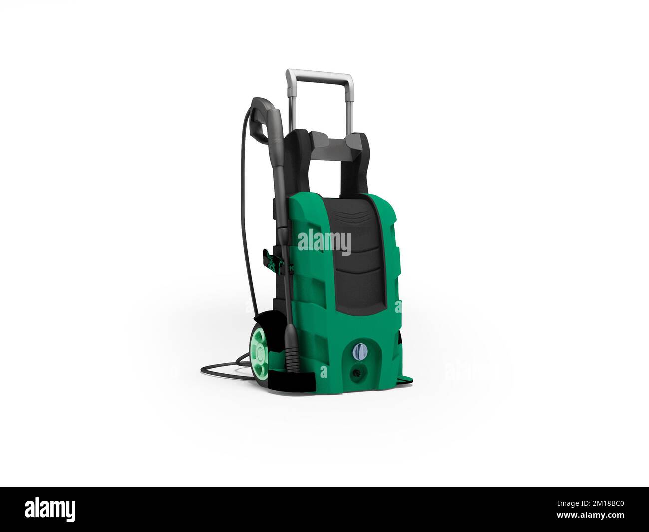 3D illustration of electric high-pressure car washer on white ...