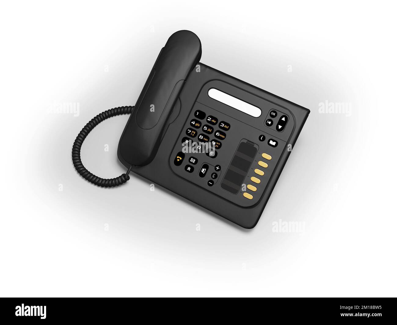 3d illustration of landline landline phone on white background with ...