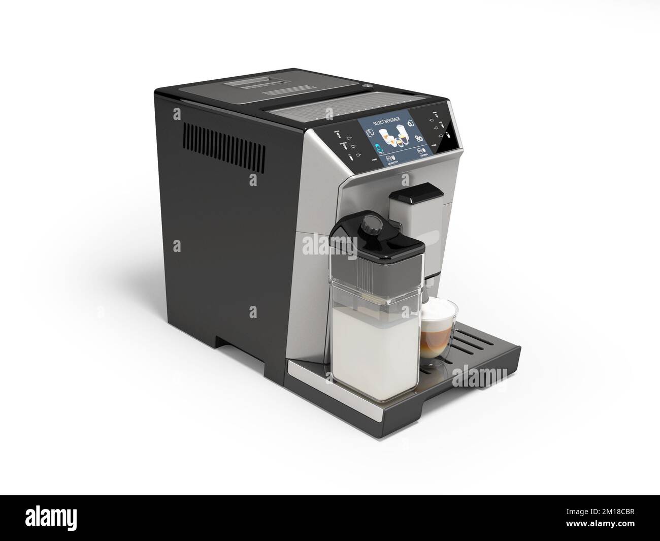 3d illustration of professional touchscreen super automatic coffee ...