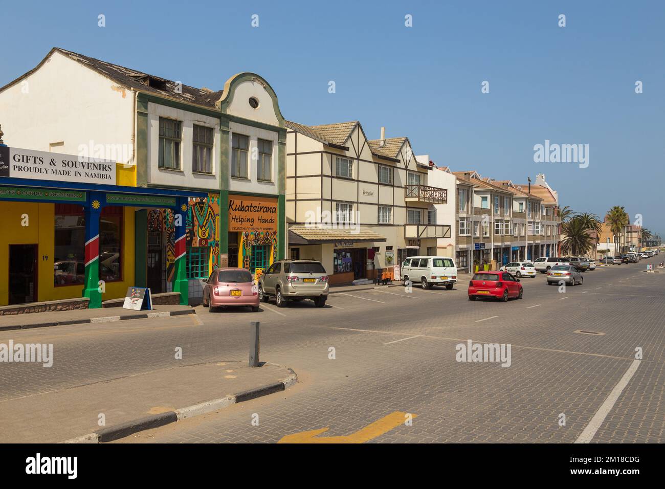 Swakopmund, Namibia - 03 October 2018: Old German colonial building ...
