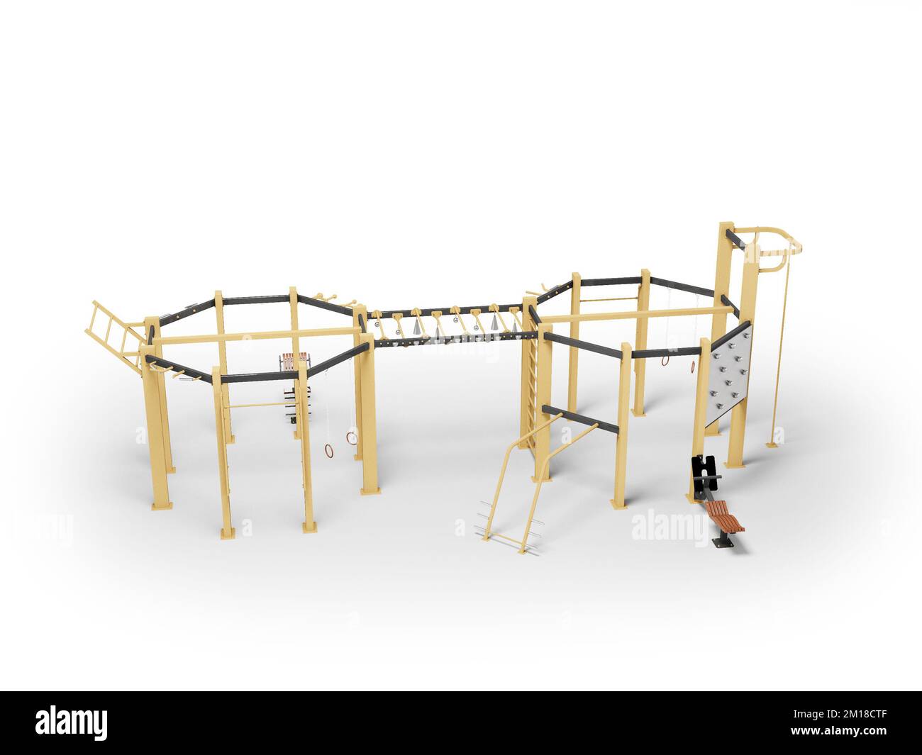 3d illustration of sports combined track and field on white background ...