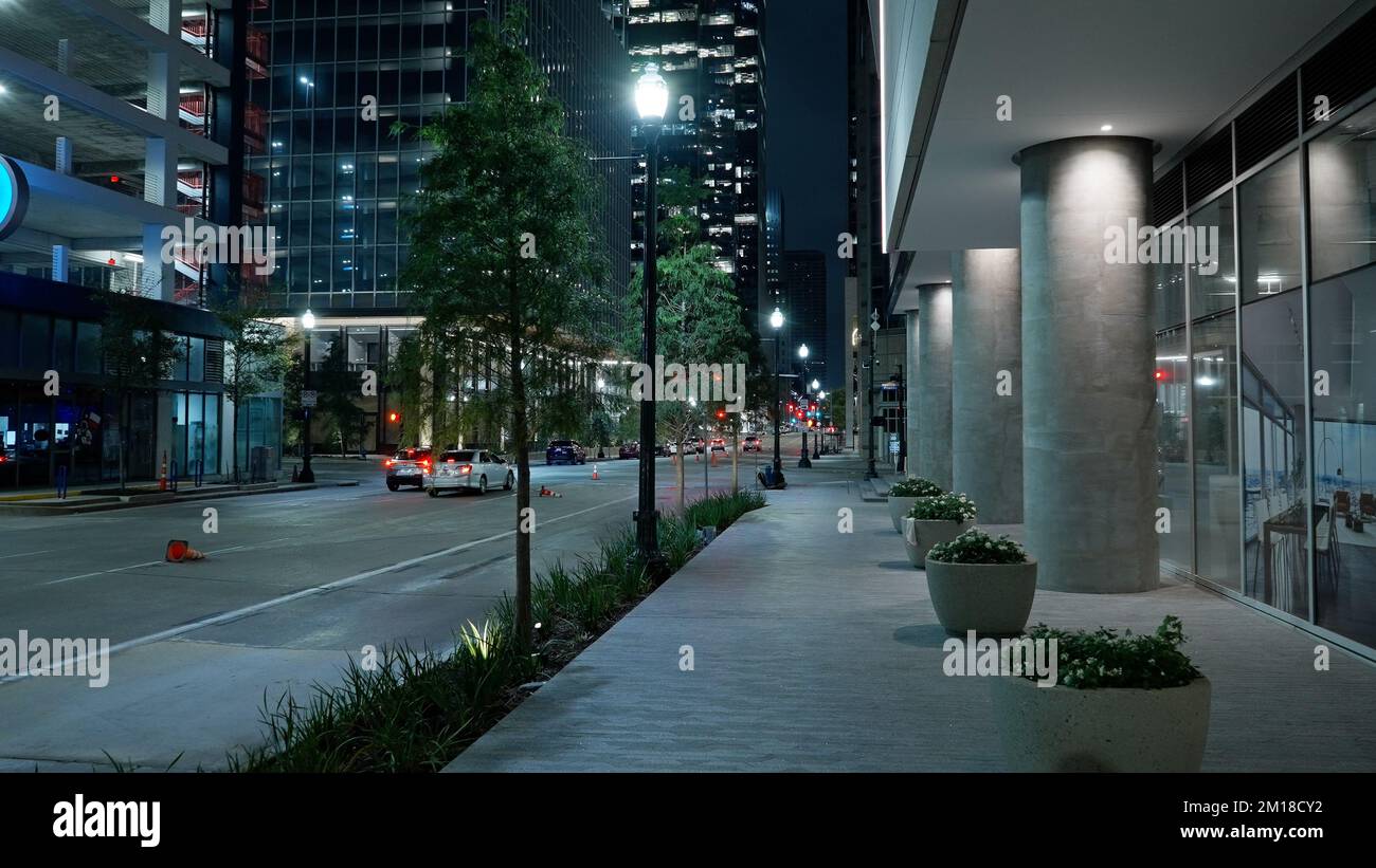 Street Canyon in Downtown Houston - HOUSTON, UNITED STATES - NOVEMBER ...