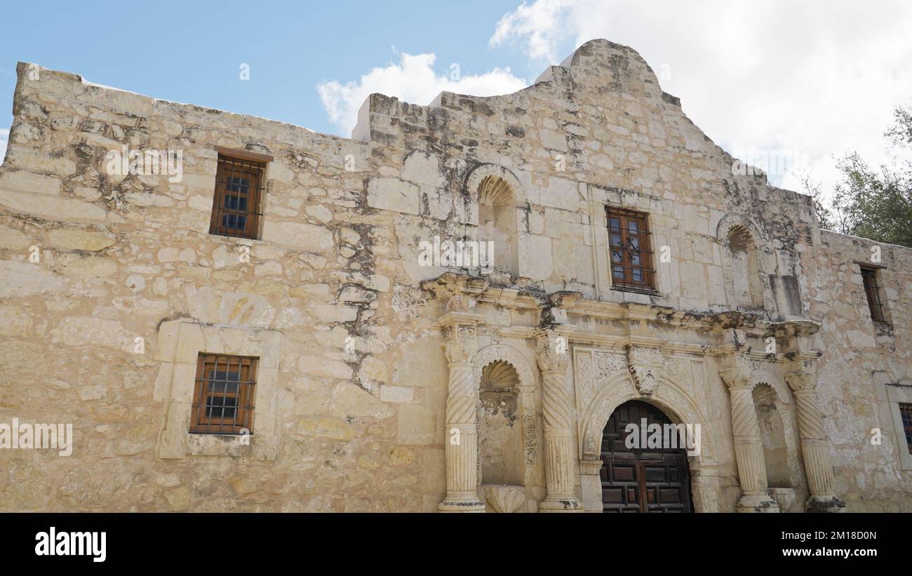 The Alamo in San Antonio is the most famous landmark in the city Stock ...