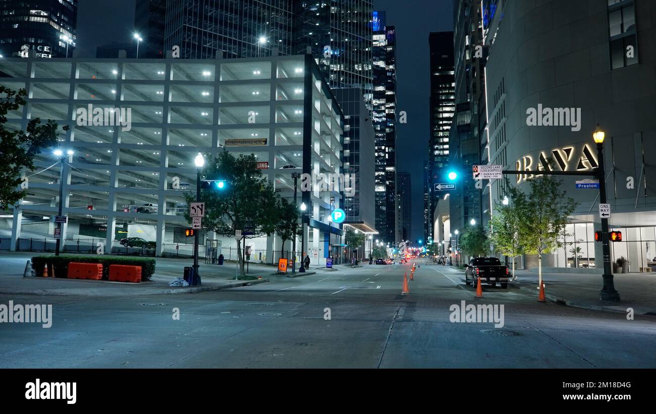 Street Canyon in Downtown Houston - HOUSTON, UNITED STATES - NOVEMBER ...
