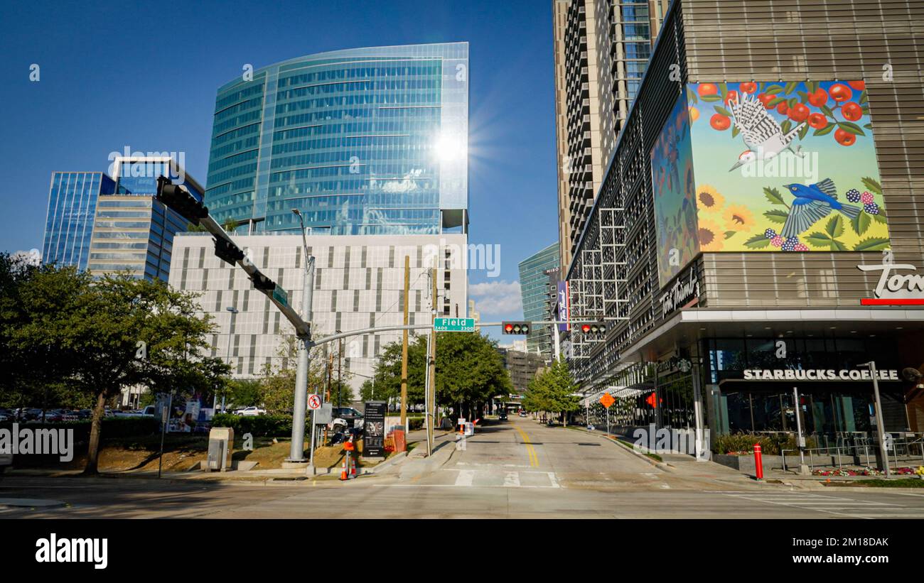 Field street in Downtown Dallas - DALLAS, UNITED STATES - OCTOBER 30 ...