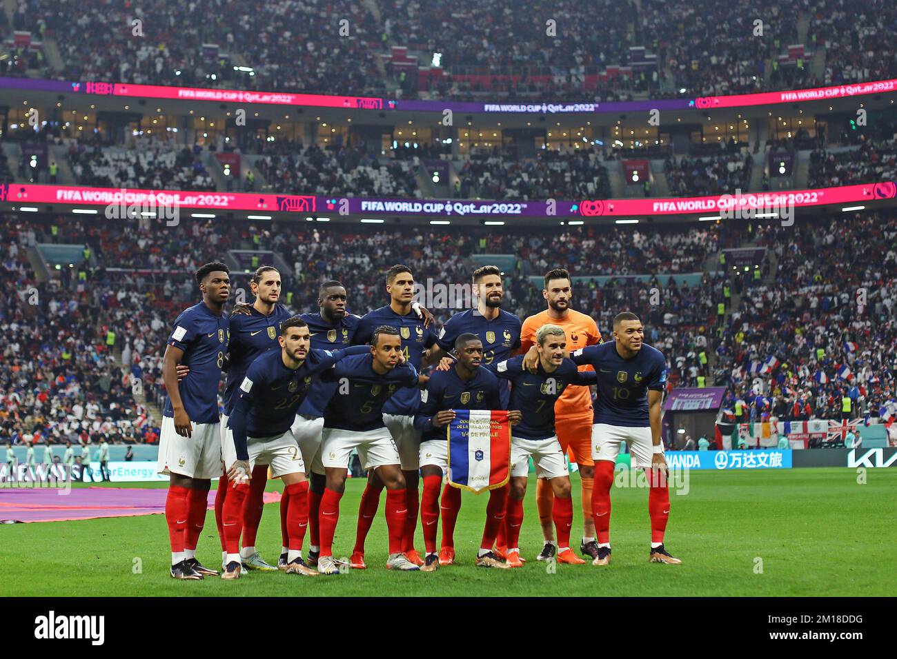 France team group during the FIFA World Cup Qatar 2022 match, Quarter ...