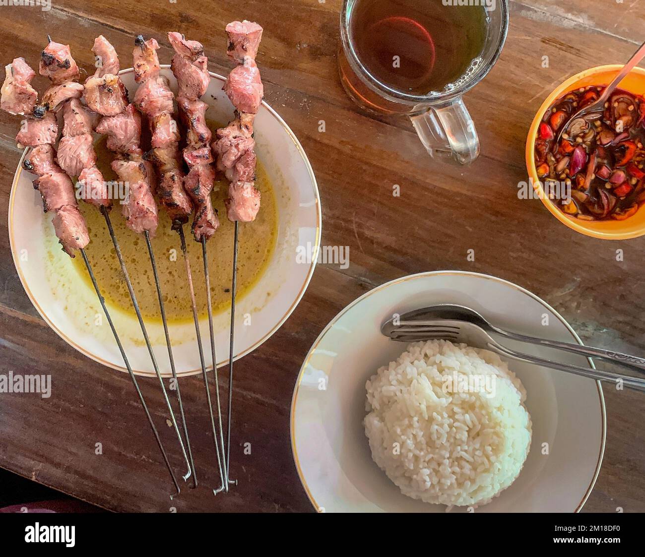 Klatak Satay (Sate Klatak), goat satay or lamb satay dish originally ...