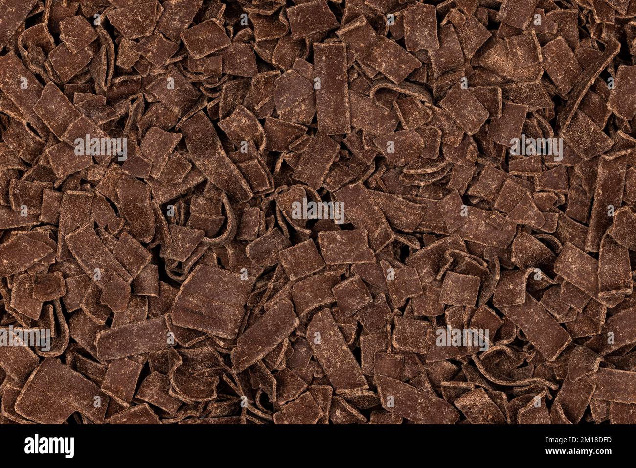 Full frame image of typical Dutch chocolade vlokken or chocolate flakes ...