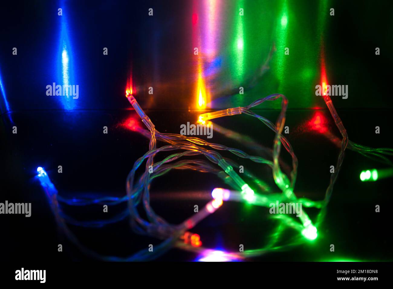 abstract background of rainbow colors led lights Stock Photo - Alamy